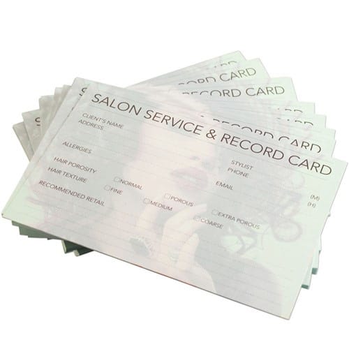 2210 Hairdressing Client Record Cards 100Pack - Always Nail & Beauty Supply