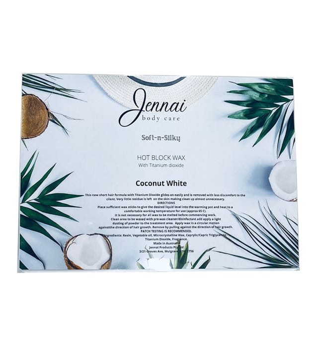 1503 Jennai Block Hot Wax Soft-n-Silky Coconut 1kg - Always Nail ...